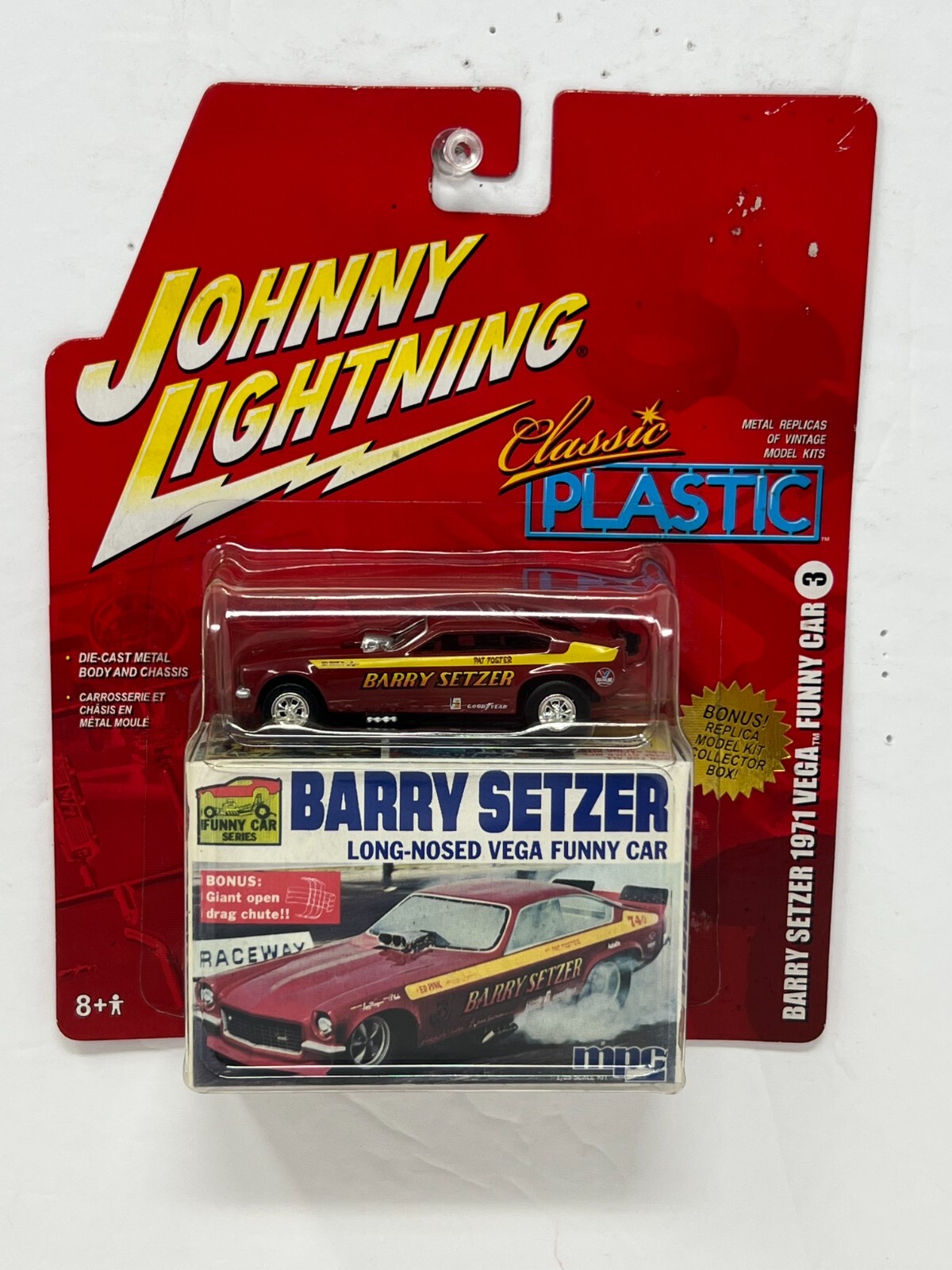 Johnny Lightning Classic Plastic Barry Setzer 1971 Vega Funny Car 1:64 ...