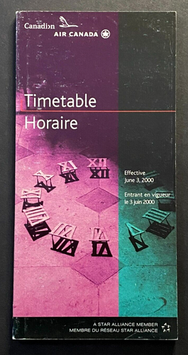 Air Canada & Canadian Airlines Timetable Effective June 3, 2000 | eBay