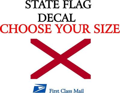 ALABAMA STATE FLAG, STICKER, DECAL, state Flag of Alabama 5 YR VINYL | eBay