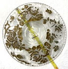 VINTAGE GOOFUS GLASS PLATE,GOLD RED ROSES,10 5/8",DINNER,SERVING ...