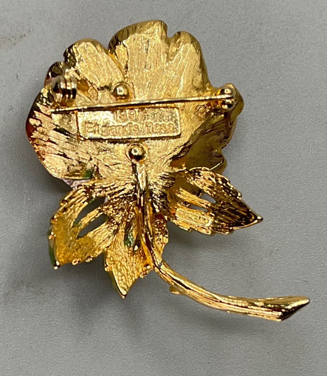 R.J.GRAZIANO” ENGLAND’S ROSE” 1997 BROOCH - Gem