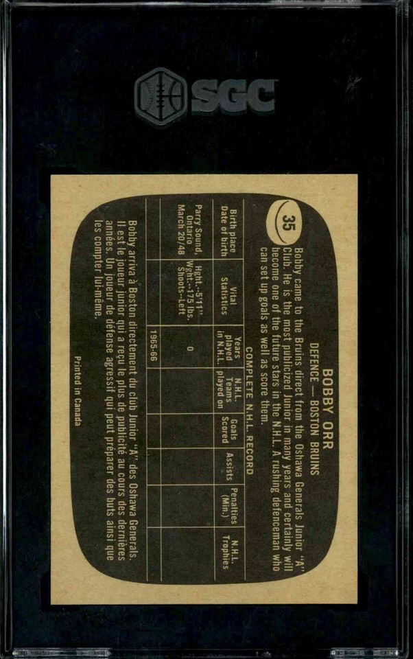 1966 Topps #35 Bobby Orr - SGC 8 | eBay