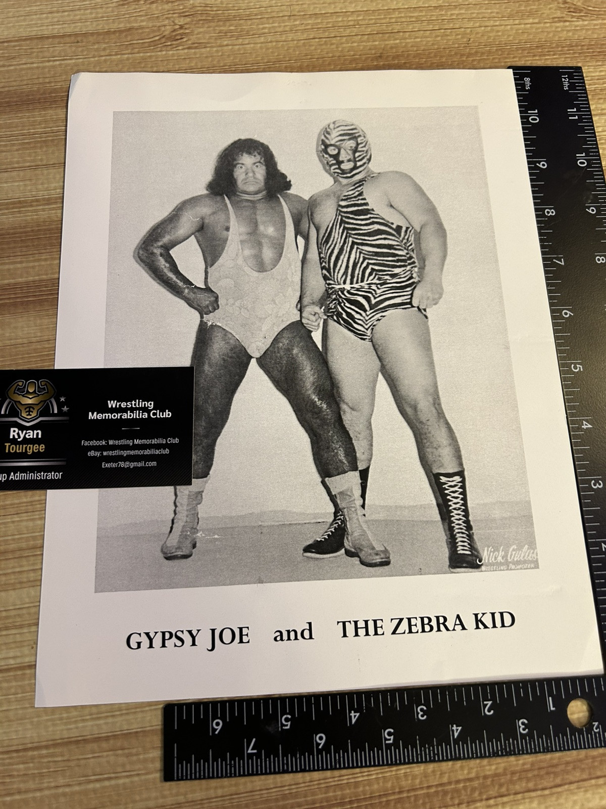 Gypsy Joe & Zebra Kid vintage wrestling promo photo Gulas Memphis NWA ...