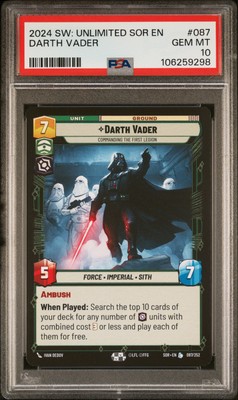 2024 STAR WARS UNL SOR EN #087 DARTH VADER, COMMANDING THE FIRST LEGION ...