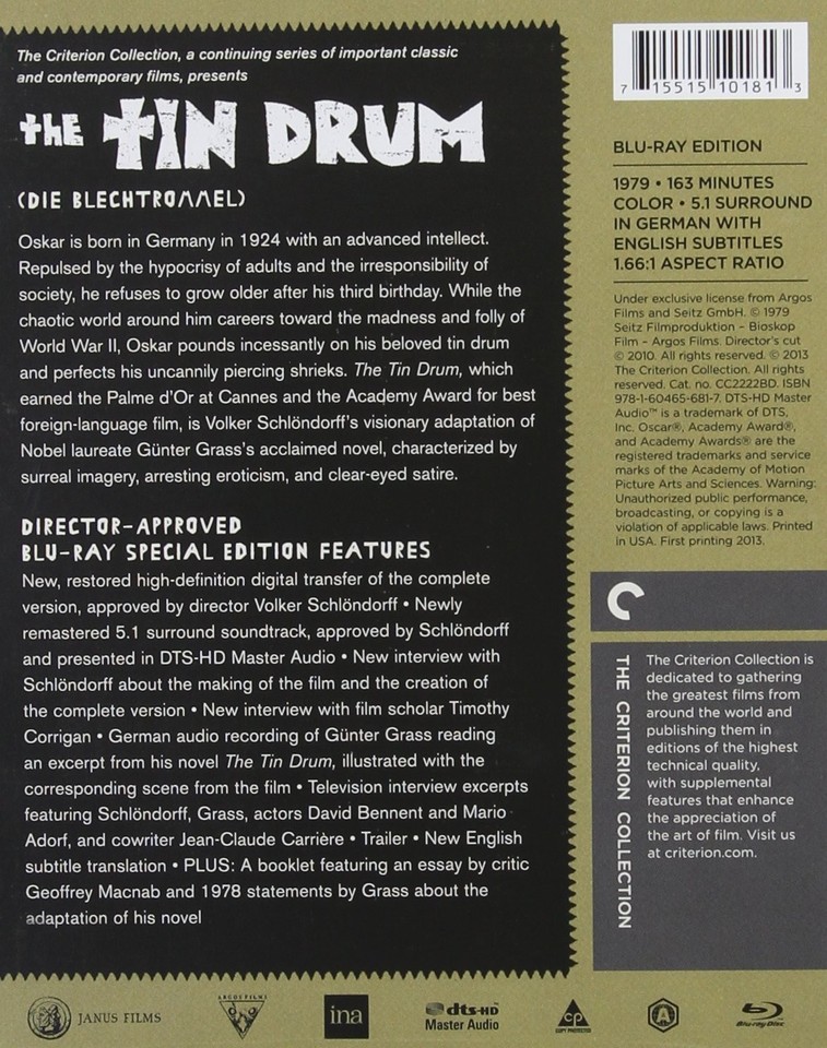 The Tin Drum (Criterion Collection) (Blu-ray) David Bennent Mario Adorf ...