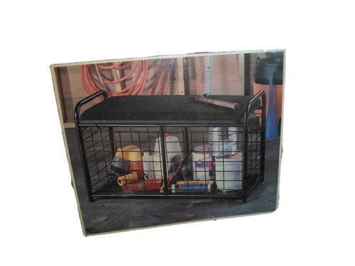 Vintage TCP Household Mesh Wire Storage Bench with Lift Up Padded Seat ...