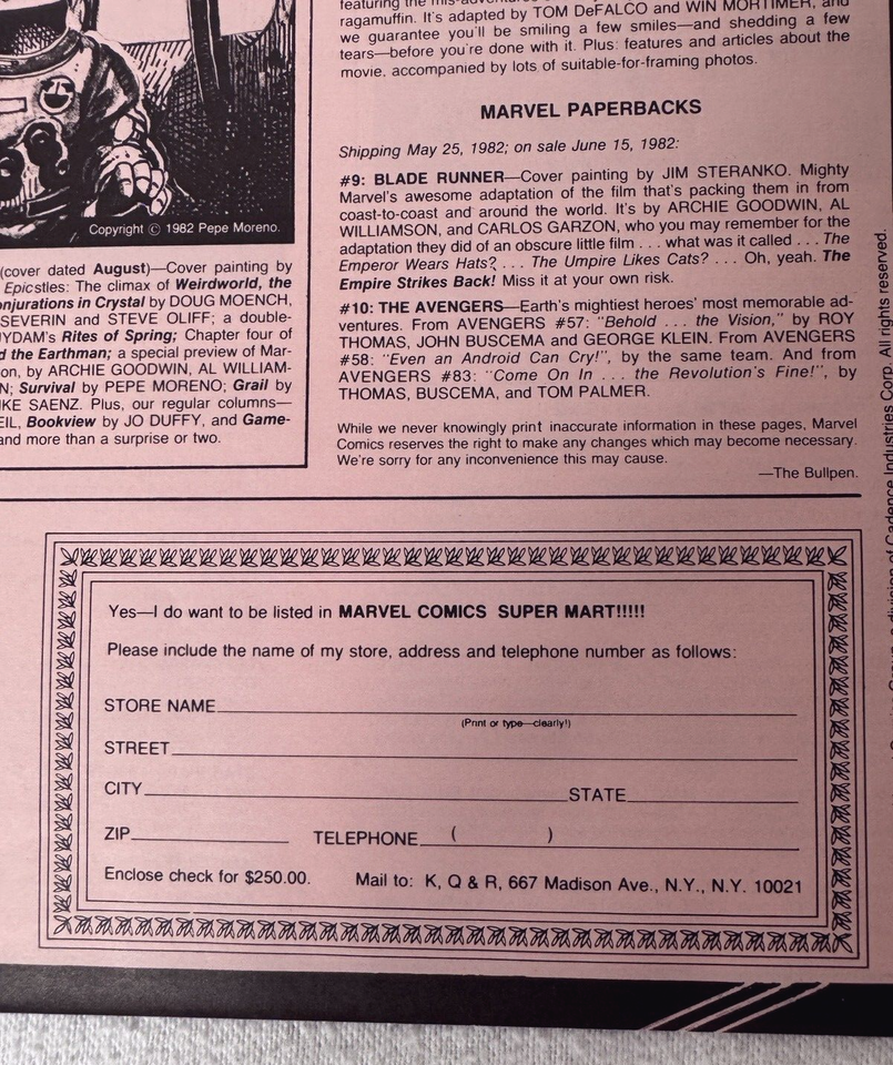 1982 Wolverine Sales Poster and Marvel Coming Attractions Insert | eBay