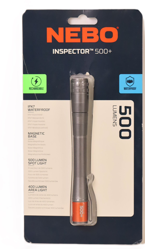 NEBO Inspector 500+ Pen Light, 500 Lumen LED Rechargeable Pocket Size ...