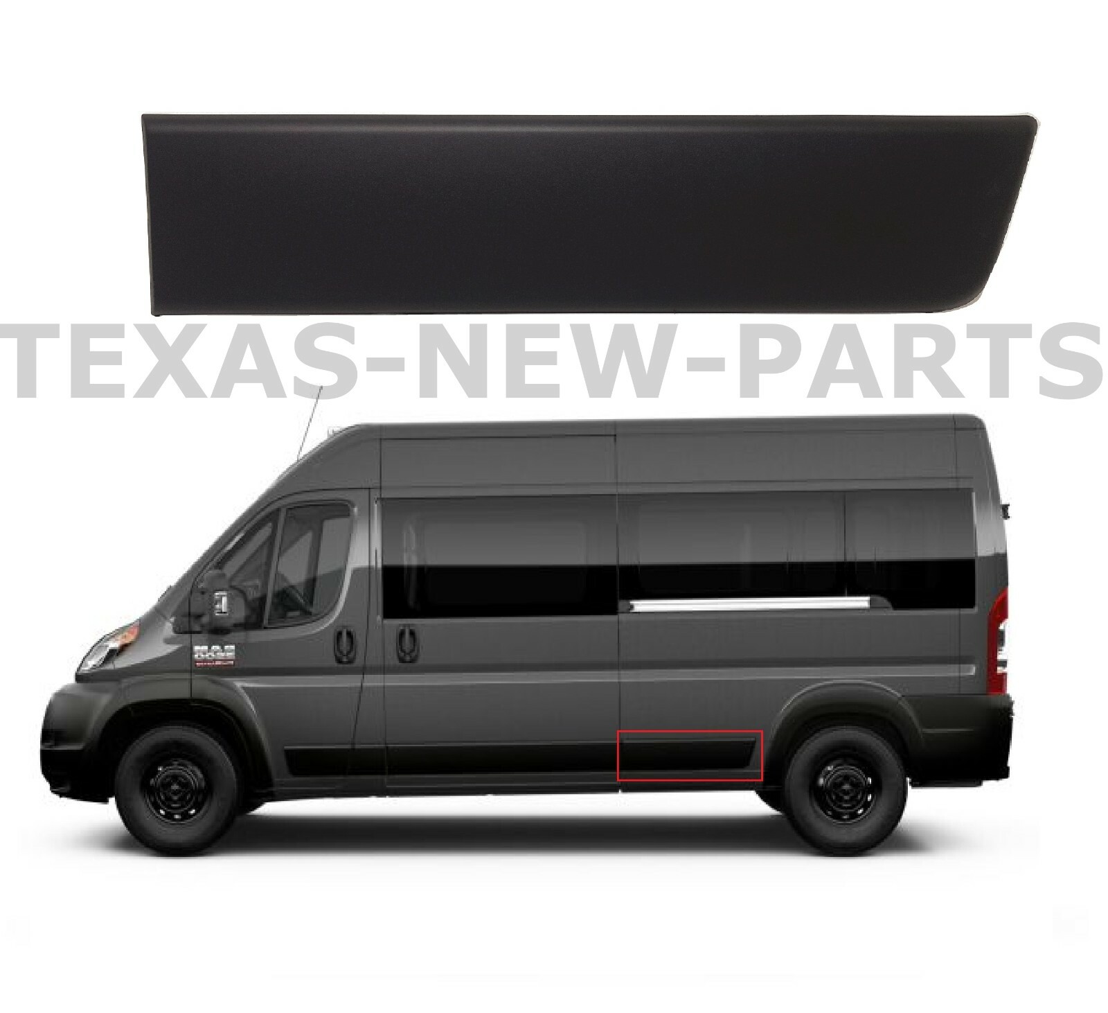 Fits 2019-2024 Ram ProMaster Extended Left Rear Body Side Molding Trim ...