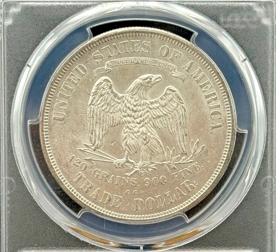1874 CC US Mint Trade Silver Dollar $1 PCGS MS 60, Low Mintage Key Date ...