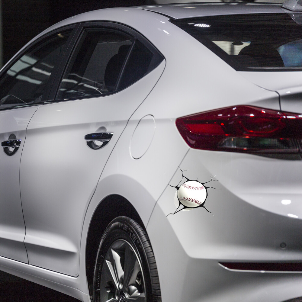 Window Waterproof Auto Decal 3D Baseball Hit Window Auto-styling Car ...