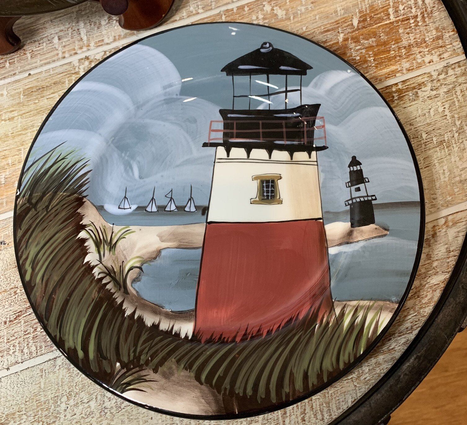 SET of 2 Sakura by Oneida David Carter Brown By The Sea Lighthouse ...