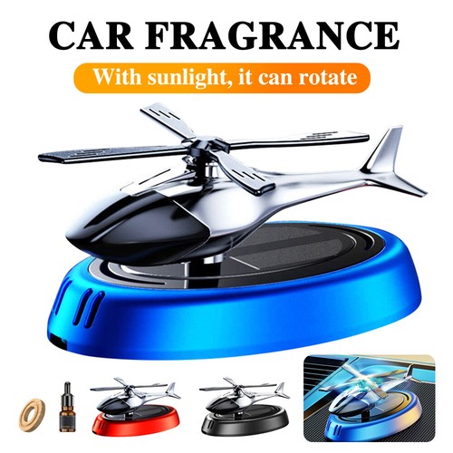 Solar Car Air Freshener Solar Energy Rotating Helicopter Aroma Diffuser ...