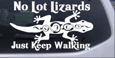 No Lot Lizards Keep Walking Trucker Car or Truck Window Laptop Decal ...