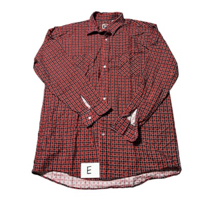 American Edition Men's XL Tall Red Blue Tan Plaid Flannel Button Up ...