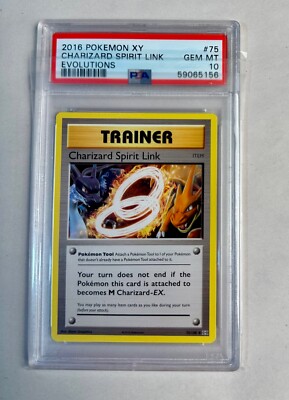 2016 Pokemon XY Evolutions Charizard Spirit Link #75 PSA 10 Non-Holo | eBay