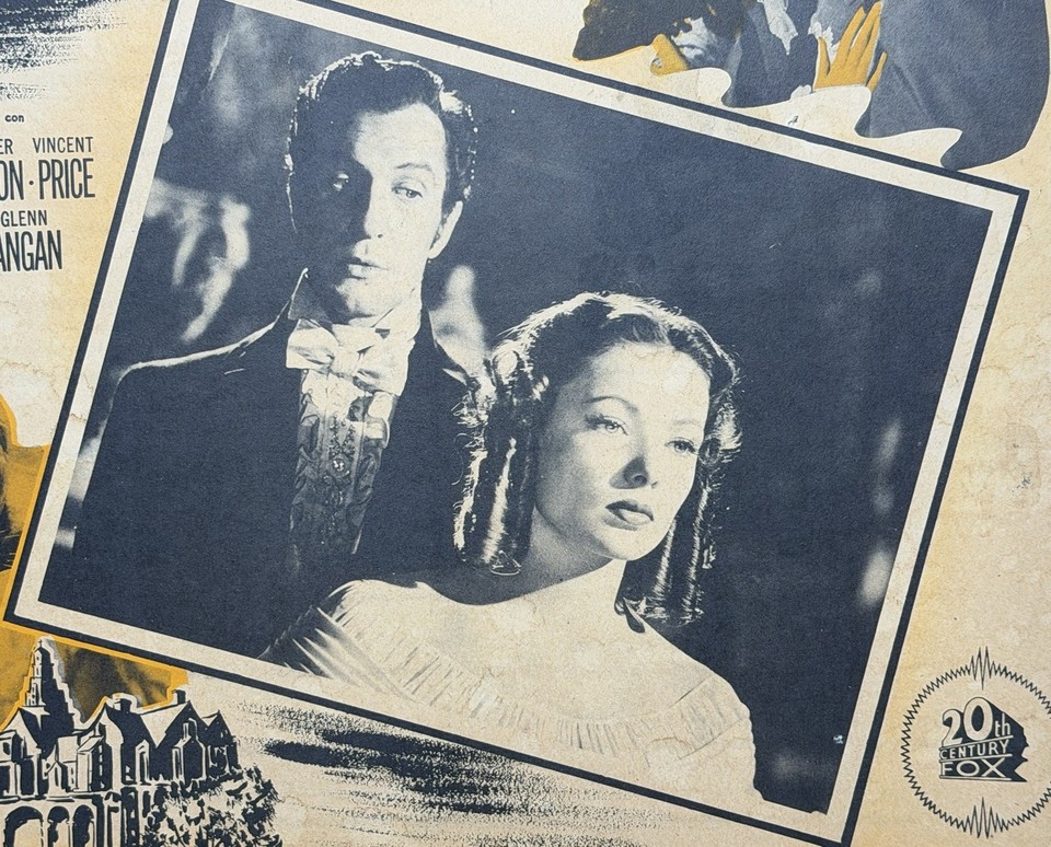 DRAGONWYCK GENE TIERNEY VINCENT PRICE MEXICAN LOBBY CARD 1946 | eBay