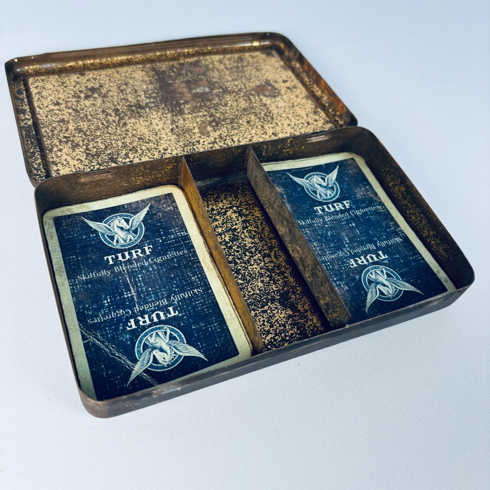 VERY RARE VINTAGE EARLY 20th CENTURY GERMAN PLAYING CARD TIN METAL WITH ...