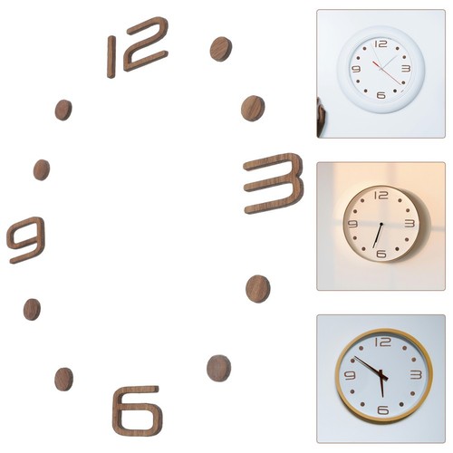 Wooden Clock Numbers Kit Arabic Clock Numbers Self Adhesive Clock | eBay UK