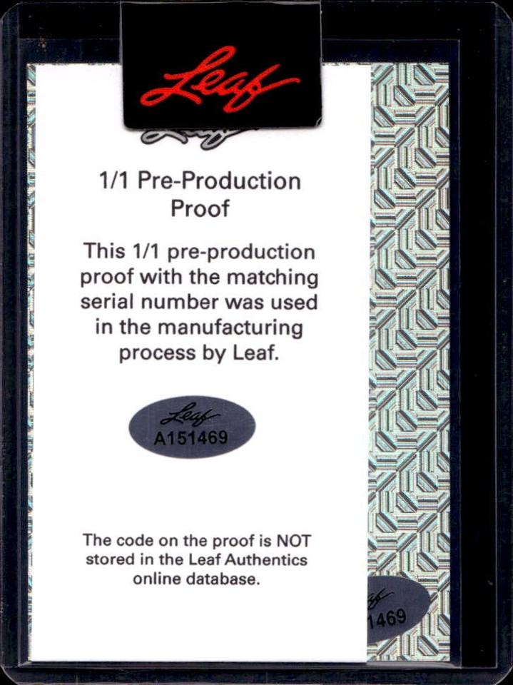 2023 Leaf Exotic Jermaine Burton Zebra Mojo Pre Production Proof #1/1 ...