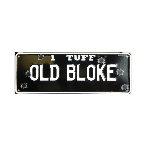 Novelty Number Plate - 1 Tuff - Old Bloke (with Bullet Holes) | eBay ...