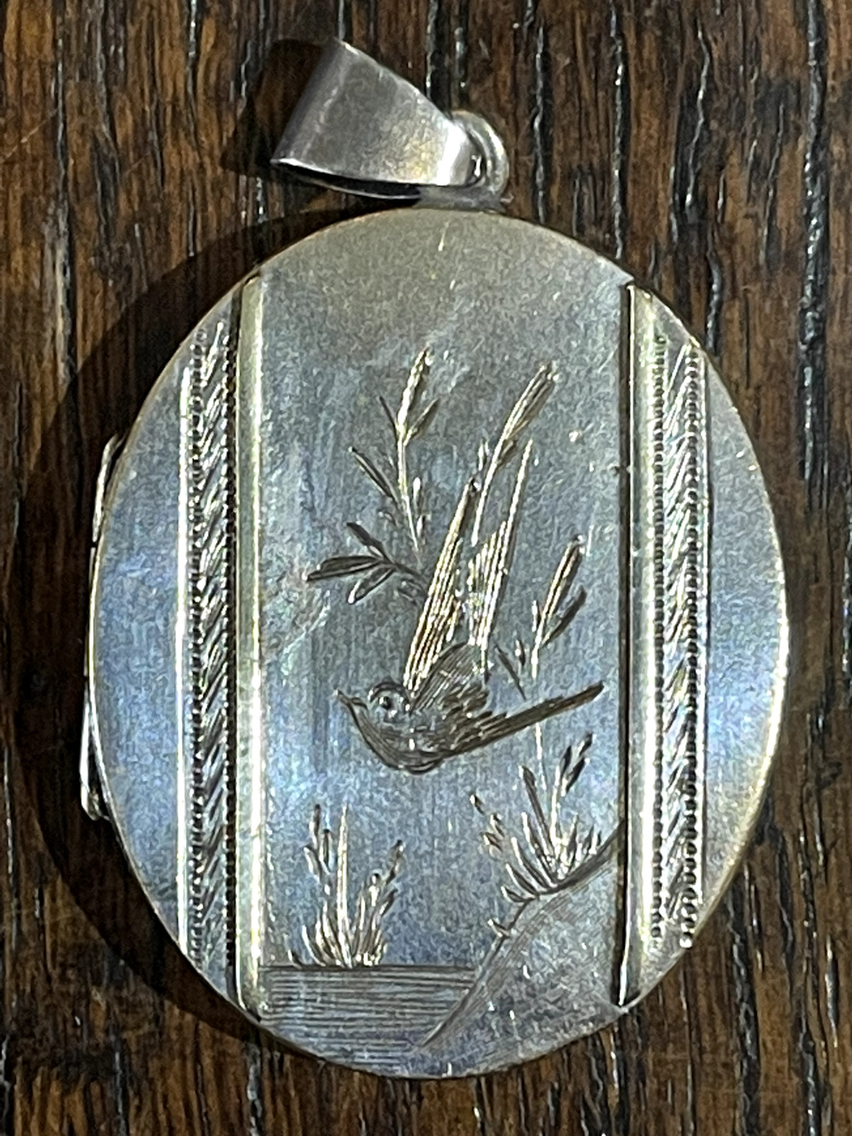 Large Victorian Aesthetic Movement Locket in Silver w… - Gem