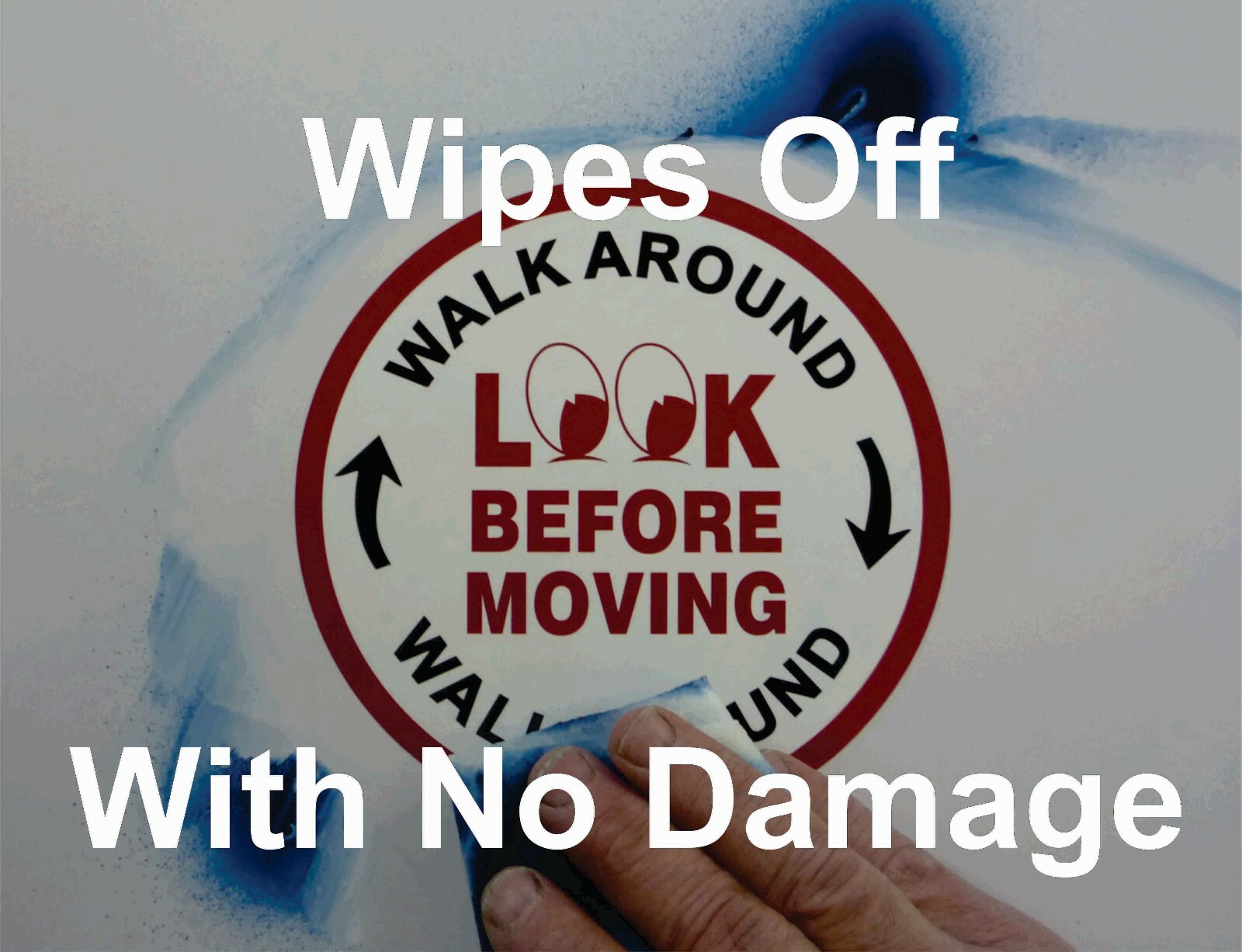 Walk Around Vehicle LOOK Before Moving 5.75 inch decal 2XGLUE, Gas ...