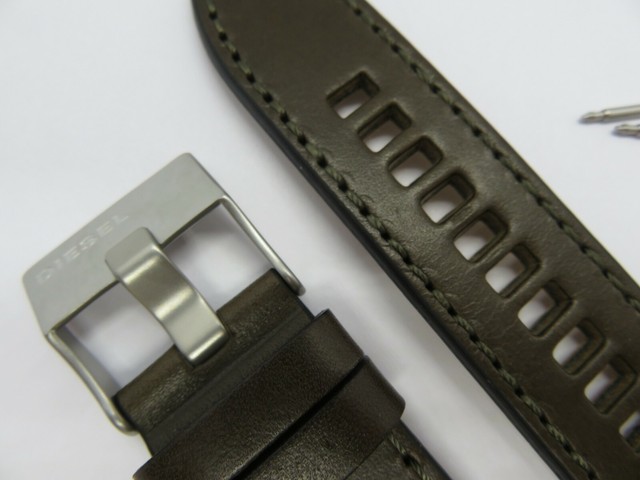 Diesel DZ4464 Men's Mega Chief Olive Leather Strap Watch 57mm for sale ...