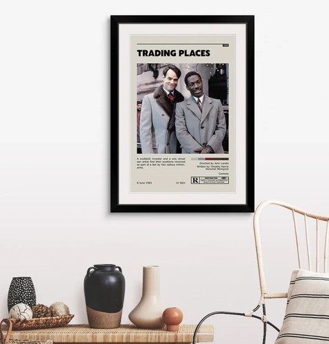Trading Places Retro Vintage Poster | Minimalist Movie Poster | eBay