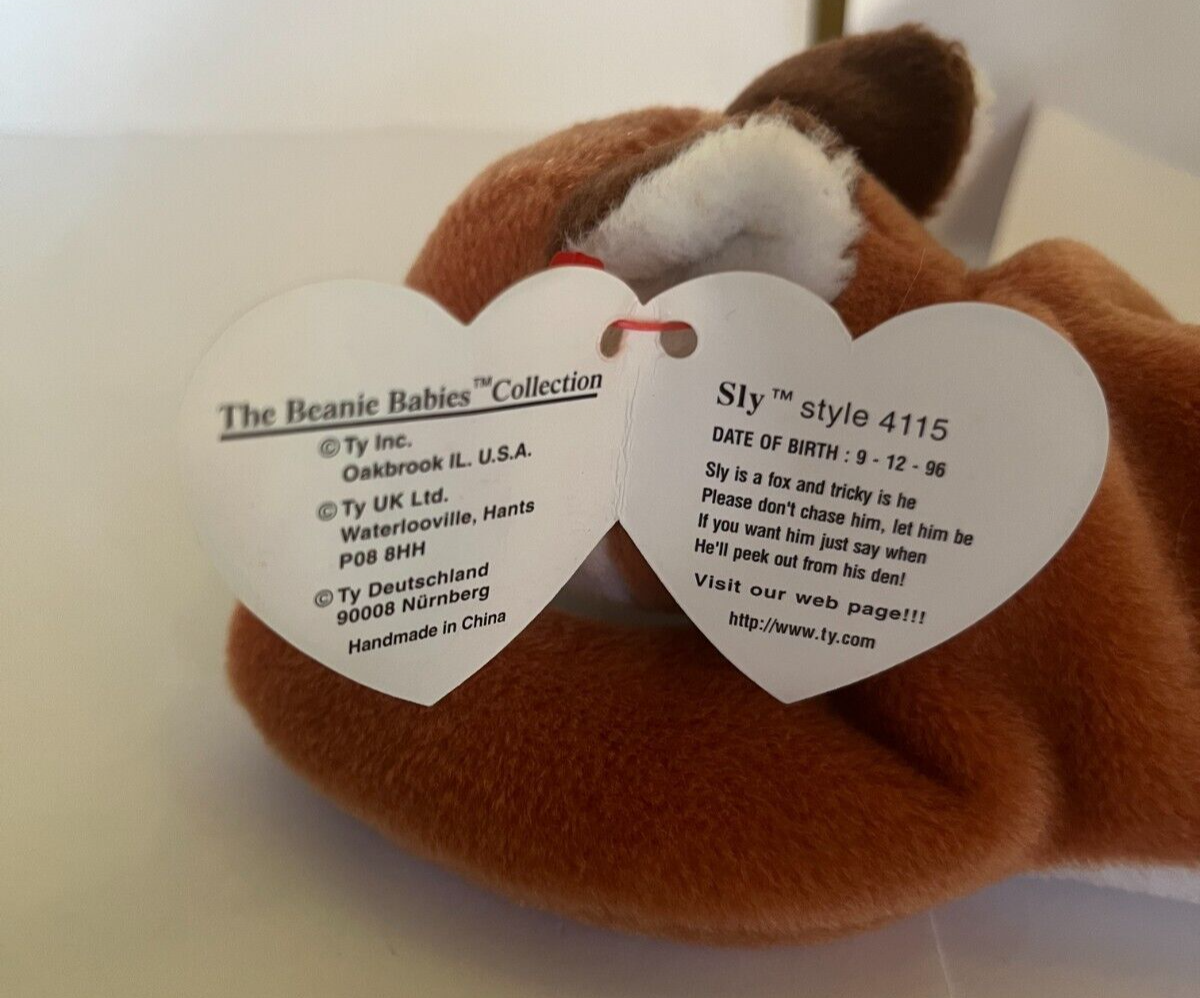 Ty Sly The Fox Beanie Baby #4115 1996 Brown With Tags | eBay