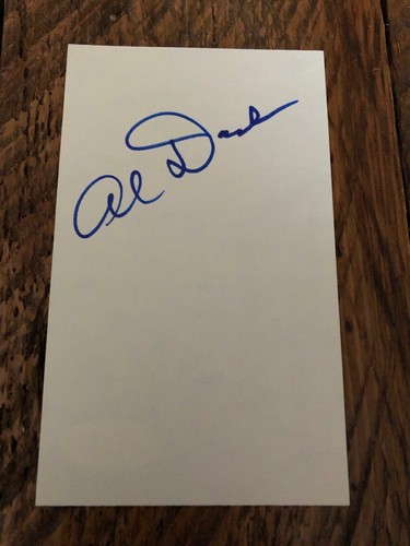 Al Dark Autographed Index Card. JSA! Clean! Phillies, Giants, Indians ...