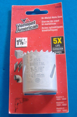 VERMONT AMERICAN 1 5/8" BIMETAL HOLE SAW #18526 MADE IN USA | eBay