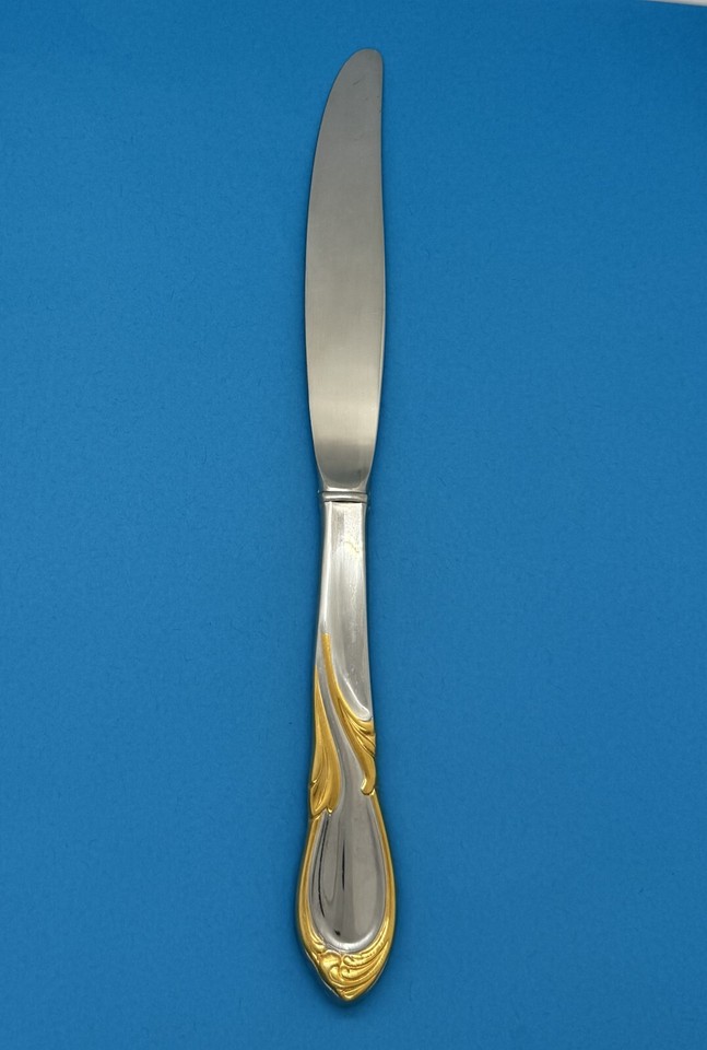 YAMAZAKI CACHE GOLD STAINLESS FLATWARE GLOSSY GOLD ACCENTED JAPAN ...