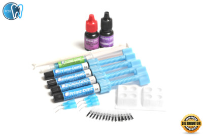 Prime-Dent VLC Light Cure Nano-Hybrid Dental Resin Composite 4 Syringe ...