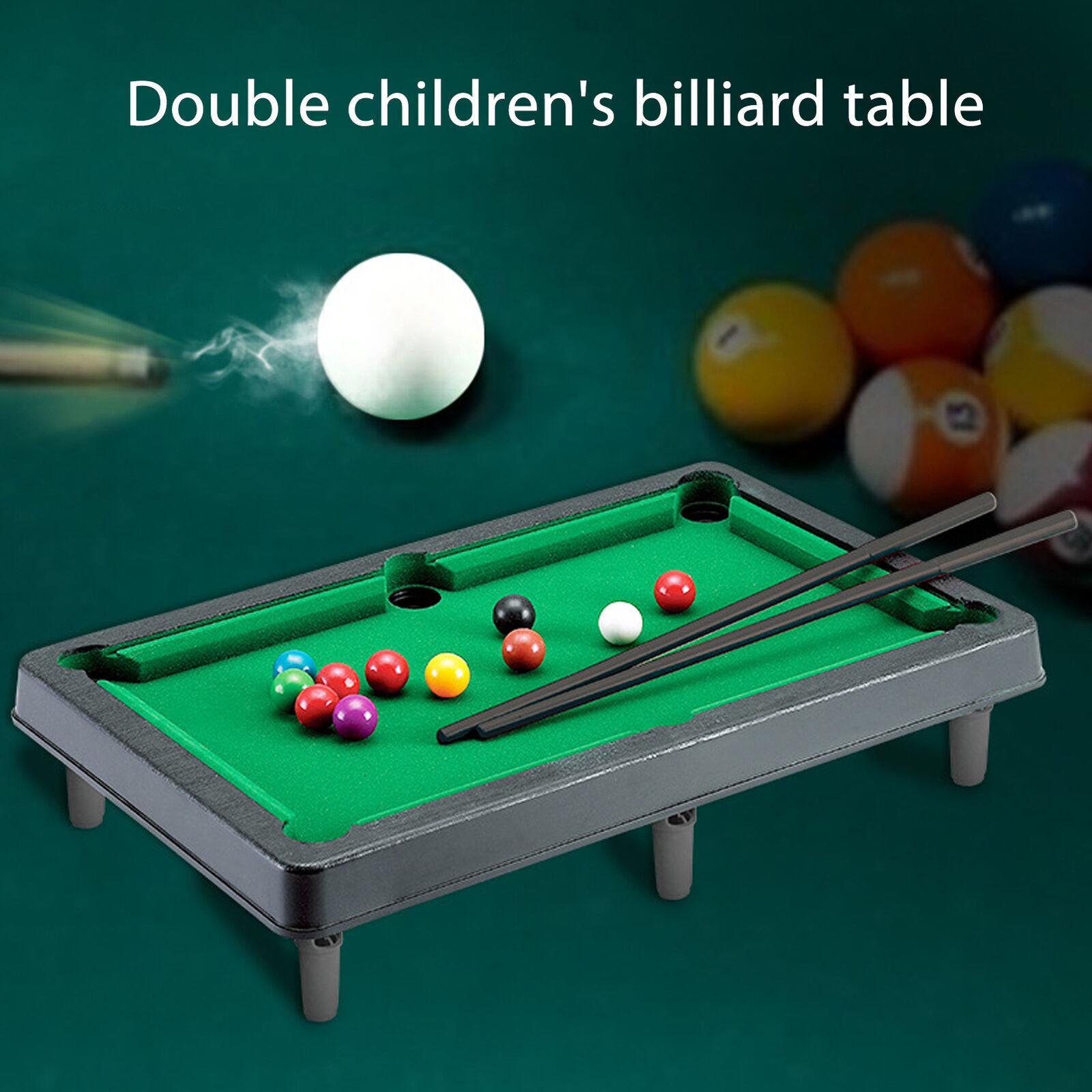 Mini Pool Table Interactive Simulation Miniature Billiard Pool Game Set ...