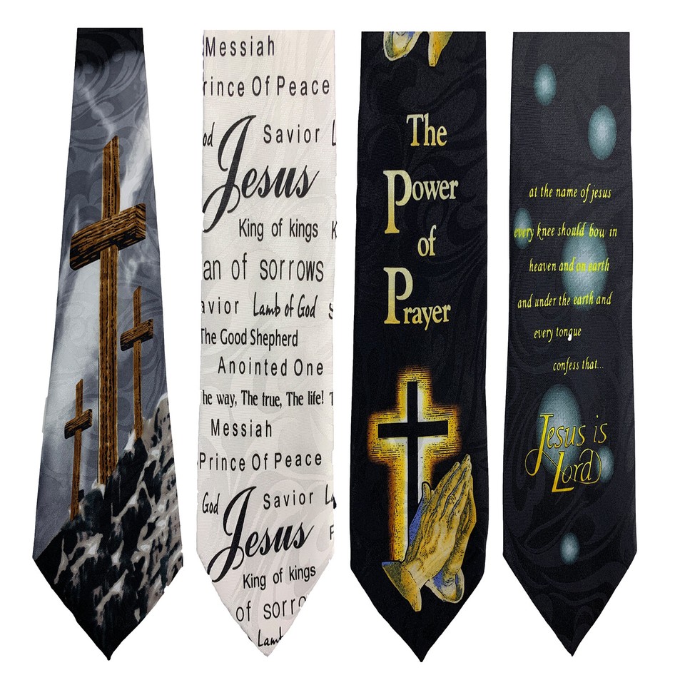 Pack of 4 Steven Harris Christian Necktie Jesus Religious Neck Tie | eBay