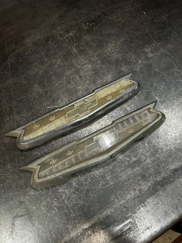 Original 1955 1956 1957 1958 CHEVROLET Front & Back EMBLEM Emblems ...