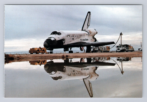 NASA Space Shuttle Landing Water Reflection Ground View 1980s Reprint ...
