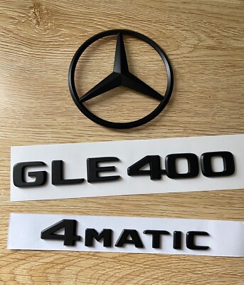Matte Black GLE400 4Matic Trunk Sticker Emblem Badge for GLE400 W166 ...