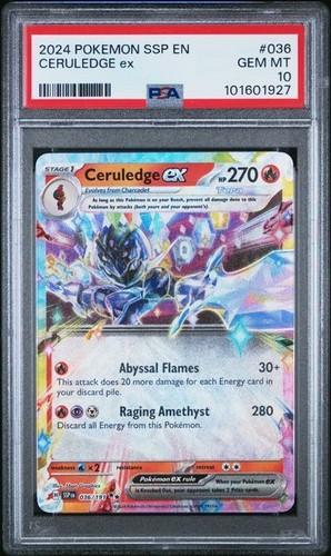 2024 POKEMON SSN EN #036 CERULEDGE EX PSA 10 (927) | eBay