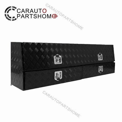 72"X21"X13.5" Black Aluminum Contractor Top Side Boxes with Two Lower ...