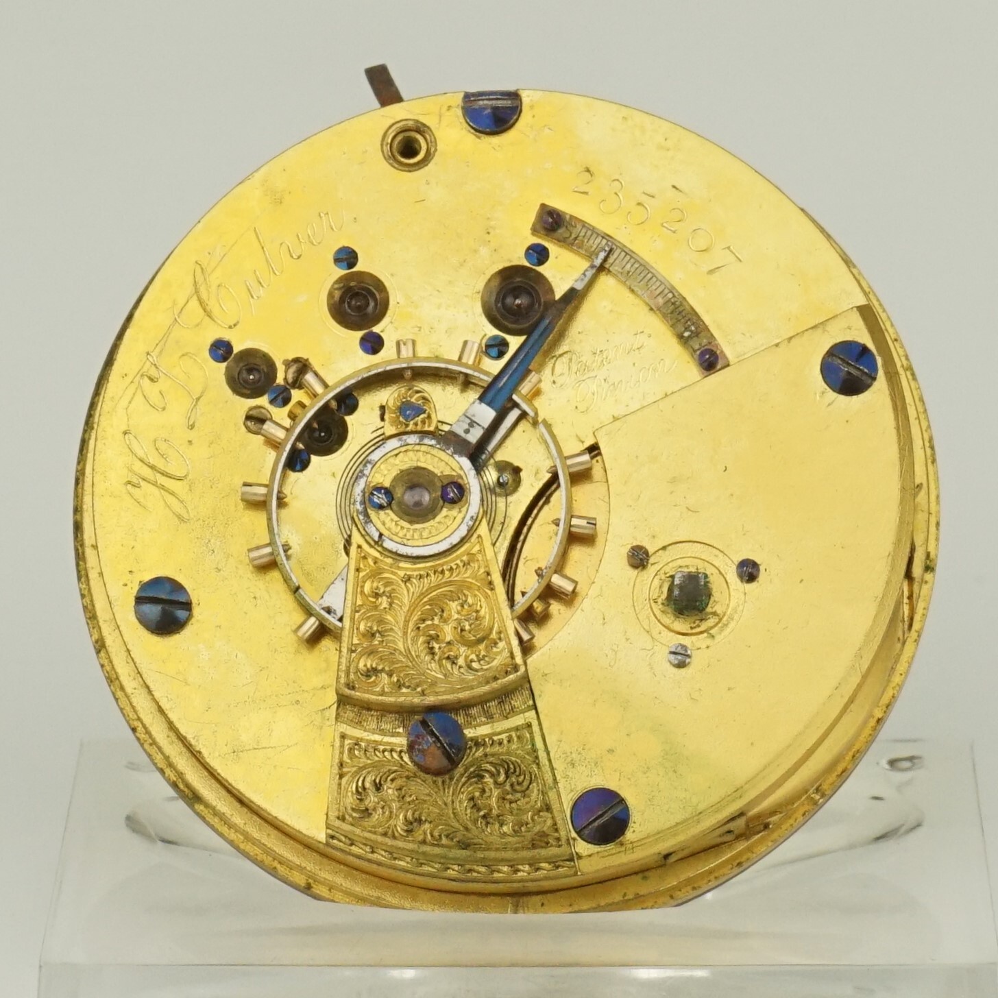 Rare! ELGIN Pocket Watch Movement Men's no fusee dupl… - Gem