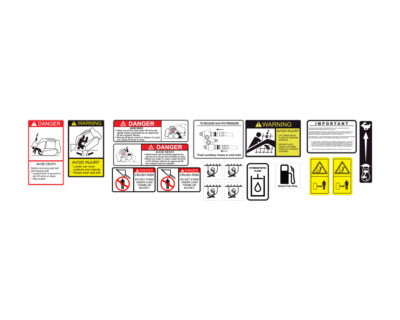 Bobcat Outside Decal Sticker Kit for Skid Steers Safety Stickers 18 Pc ...