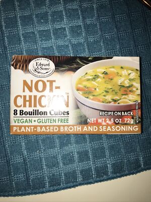 Not Chick’n 8 bouillon Cubes Vegan Edwards & Sons | eBay
