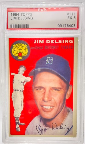 1954 Topps PSA 5 Jim Delsing #111 Detroit Tigers Set Break | eBay