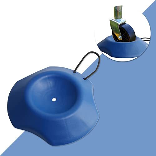 Visible Blue Trailer Stopper Tongue Jack Wheel Dock Chock Stabilizer ...