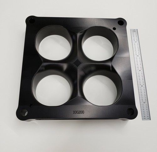 1" Thick, 2.00 Bore, 4500, Tapered Carb Aluminum Carburetor Spacer ...
