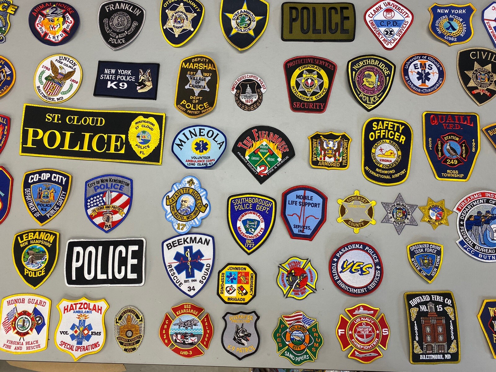 100 Rare And Unique Fire Police Security Patches EMT, K9, Sheriff And ...