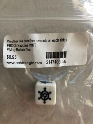 Weather Die Flying Buffalo Inc Symbols Dungeons & Dragons Fantasy RPG ...