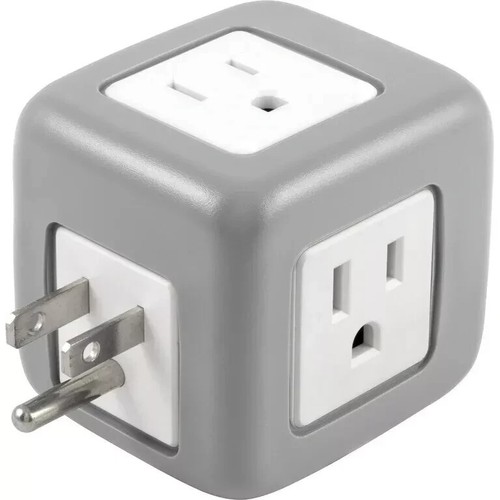 Philips 3-Outlet Grounded Cube Tap with Surge Protection - Gray | eBay